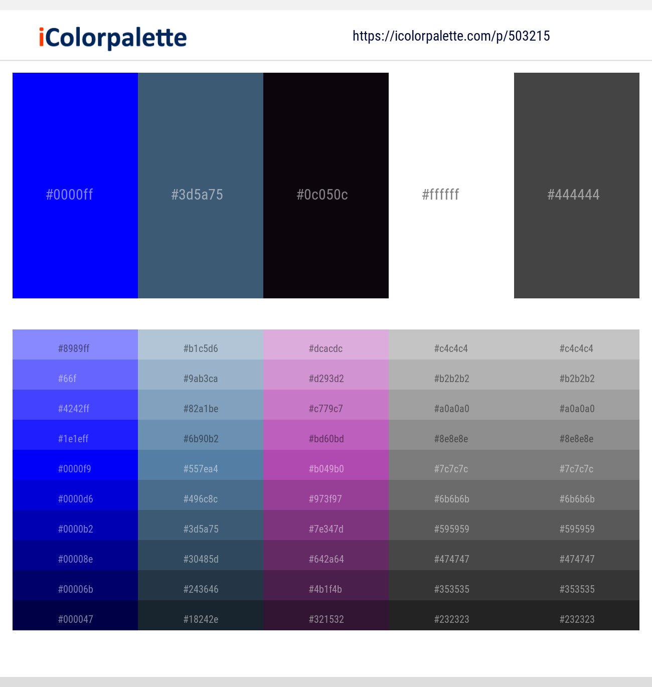 47+ Blue And Black Color Palettes & Gradient Ideas | iColorPalette