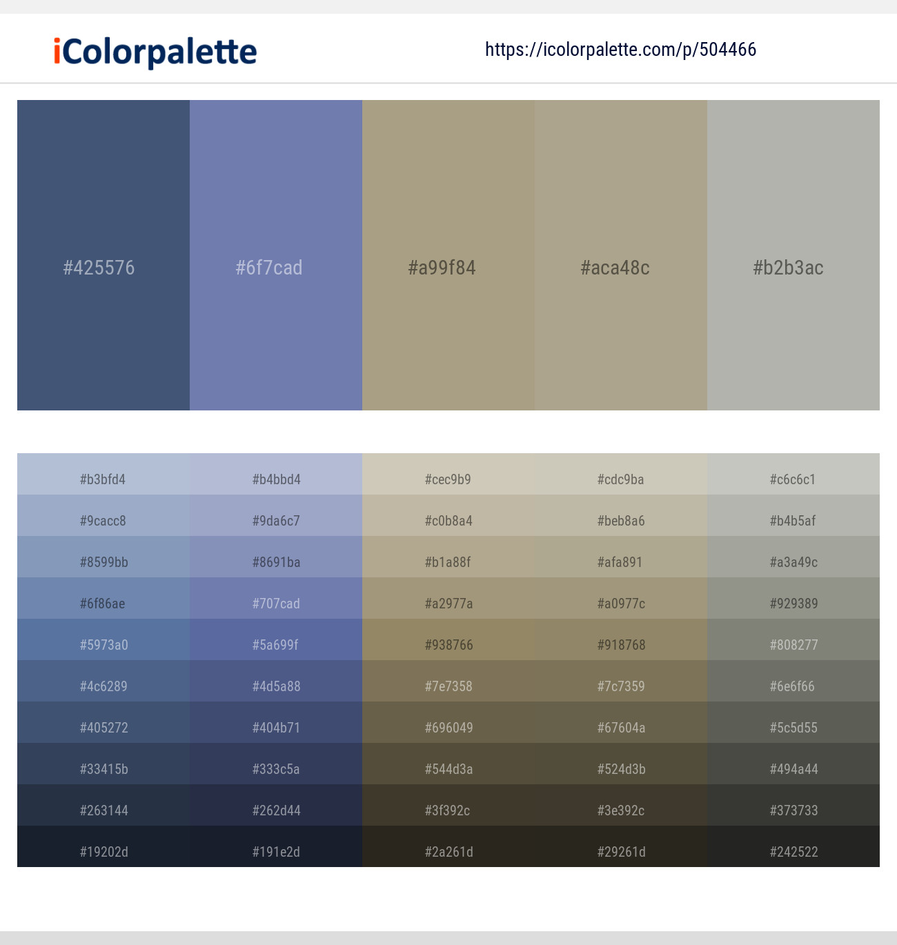East Bay – Wild Blue Yonder – Hillary – Tallow – Bud Color scheme ...