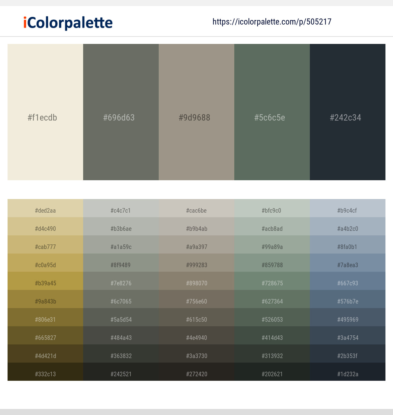 460+ Latest Color Schemes with Beige And Slate Gray Color tone ...