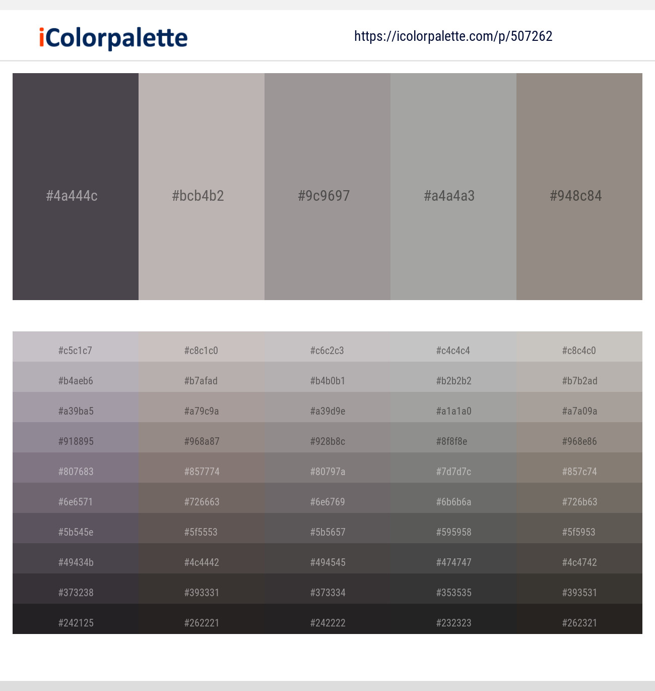 Gravel – Nobel – Dusty Gray – Delta – Natural Gray Color scheme ...