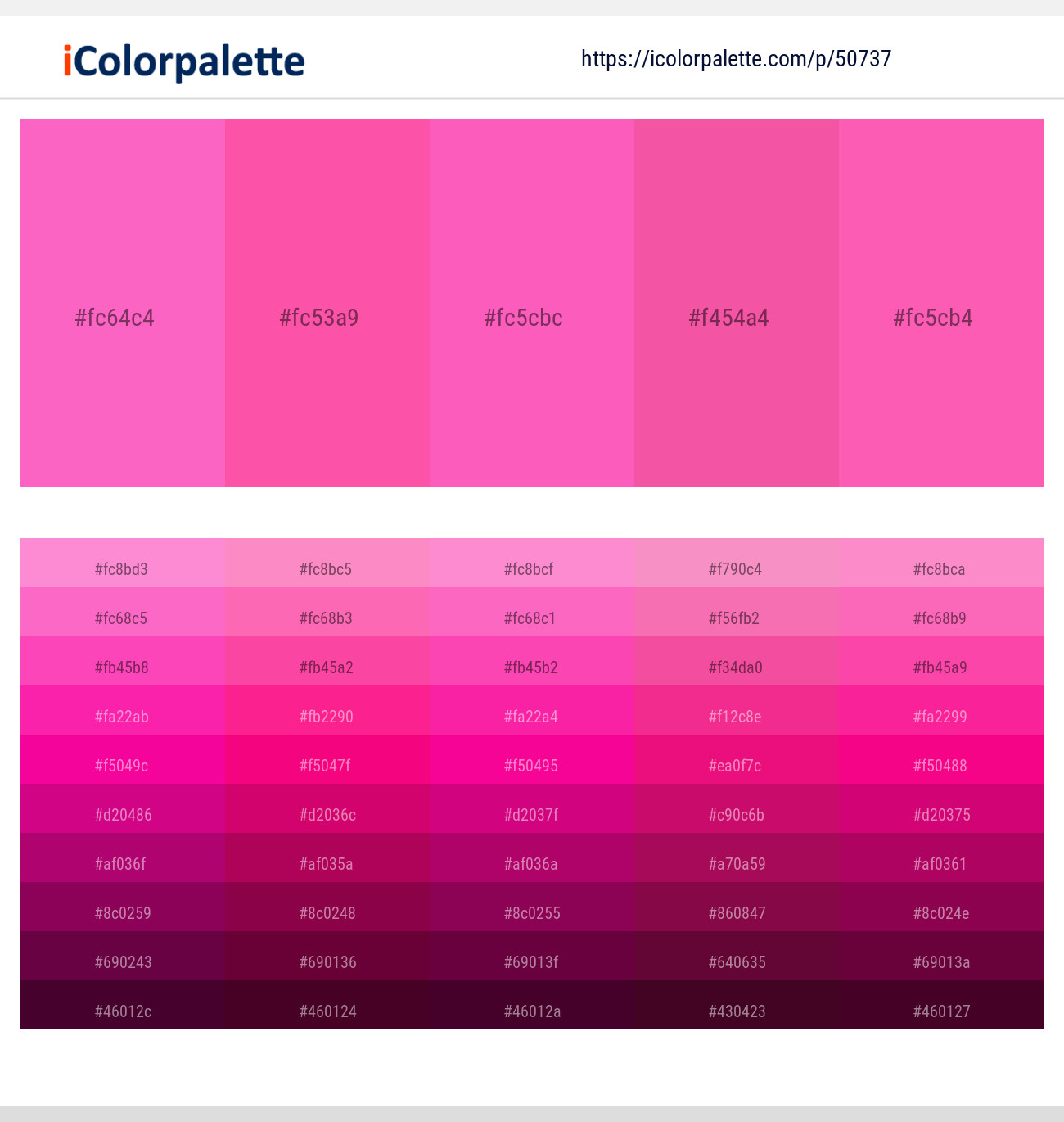 2 Latest Color Schemes with Hot Pink And Brilliant Rose Color tone ...