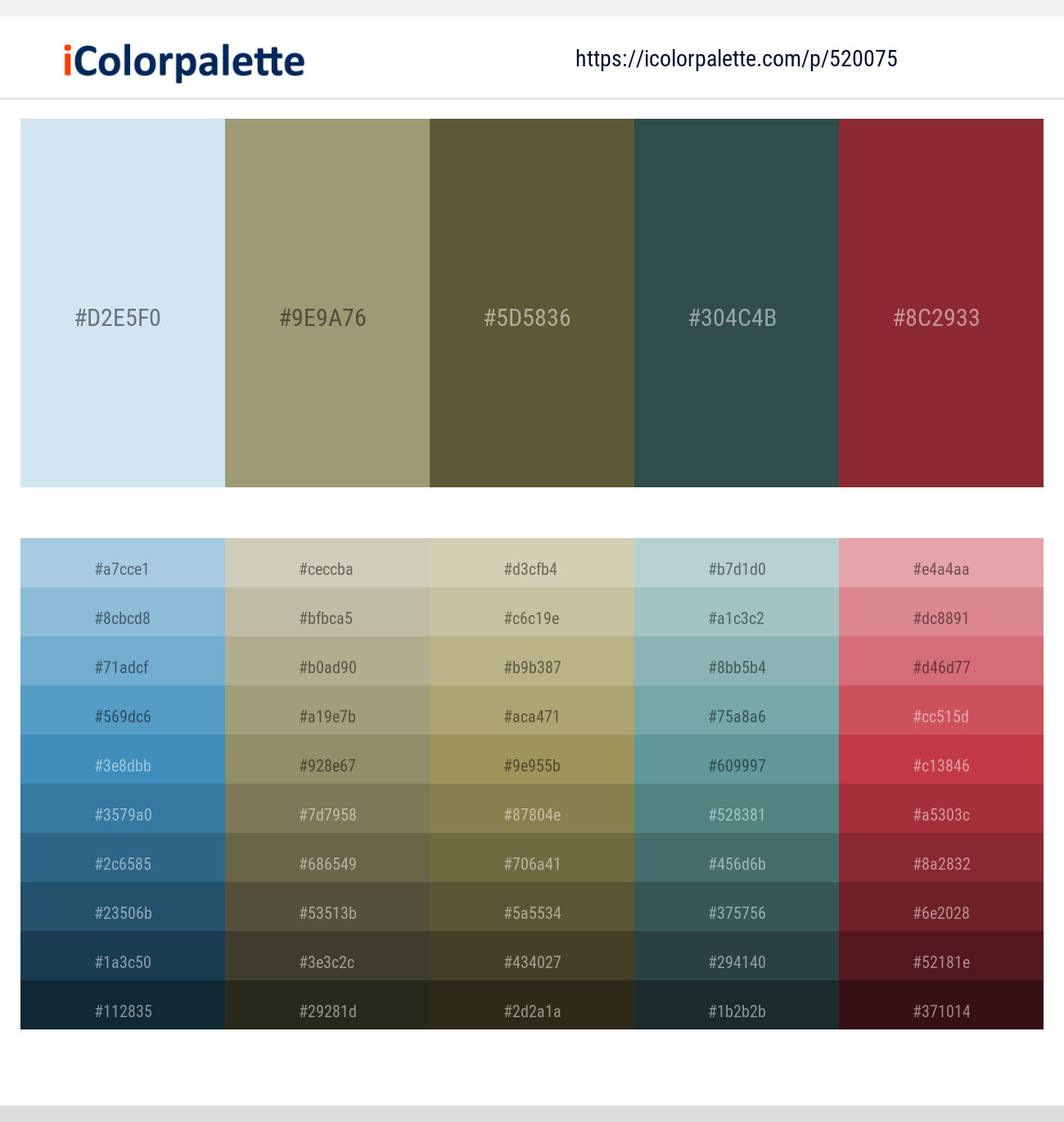 Link Water – Gurkha – Verdigris – Limed Spruce – Burnt Umber Color ...