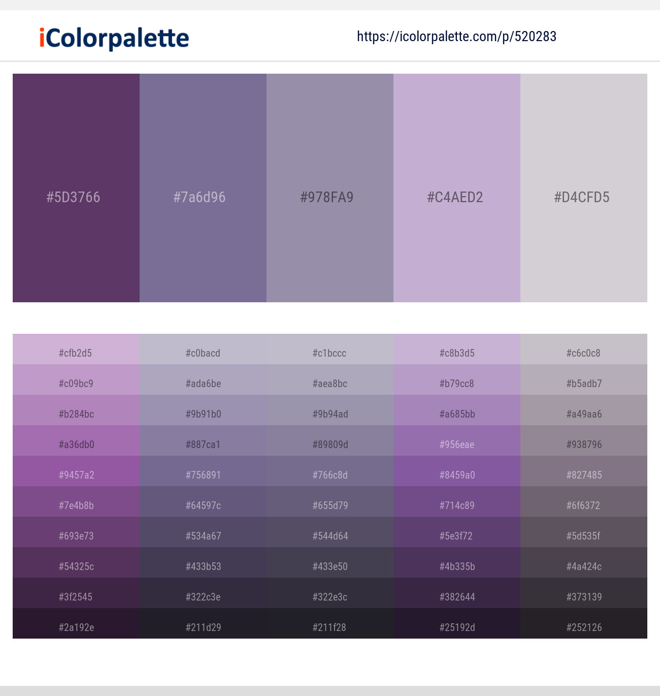 240+ Latest Color Schemes with Lavender Gray Color tone combinations ...