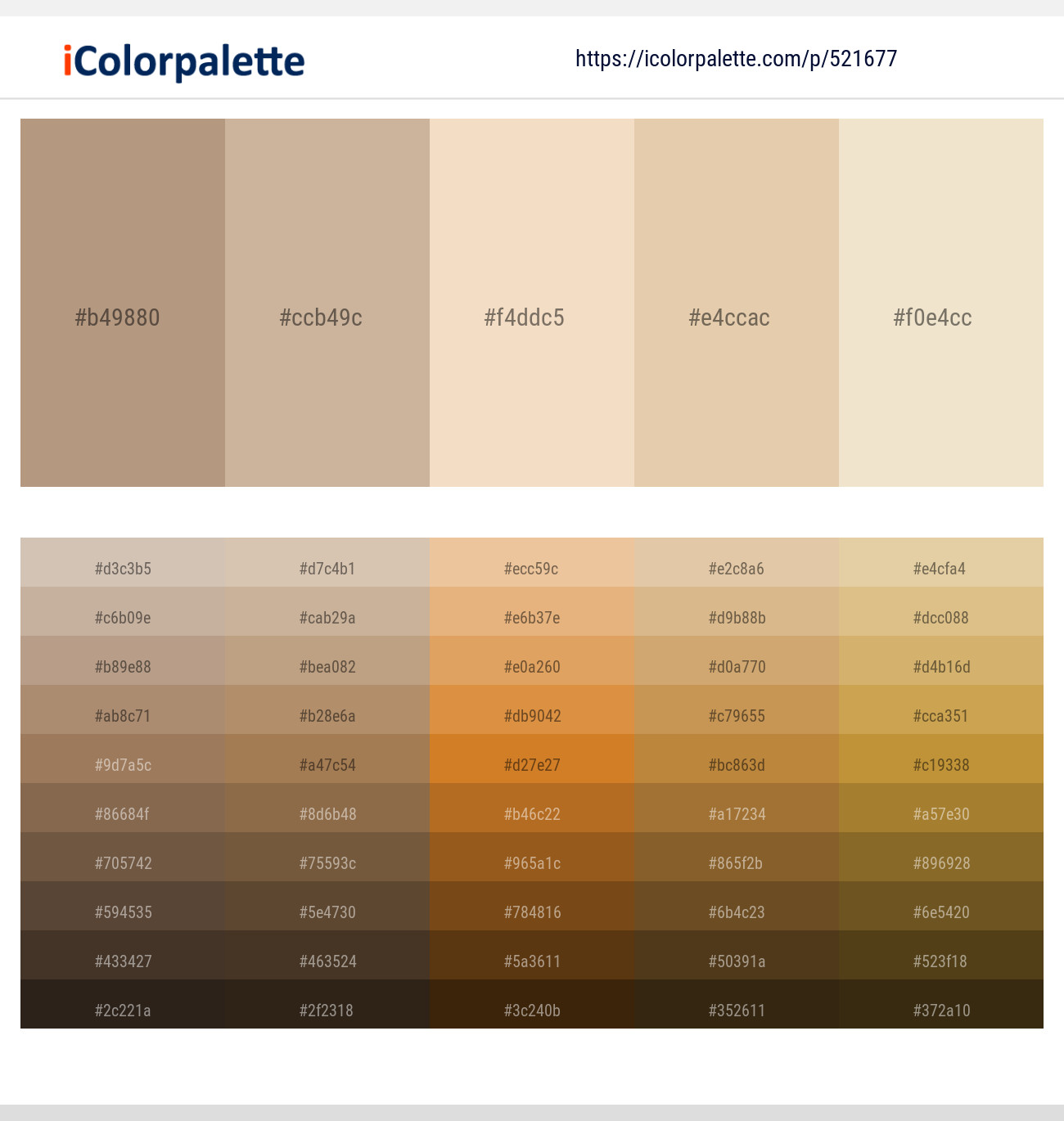 Mongoose – Rodeo Dust – Sidecar – Hampton – Parchment Color scheme ...