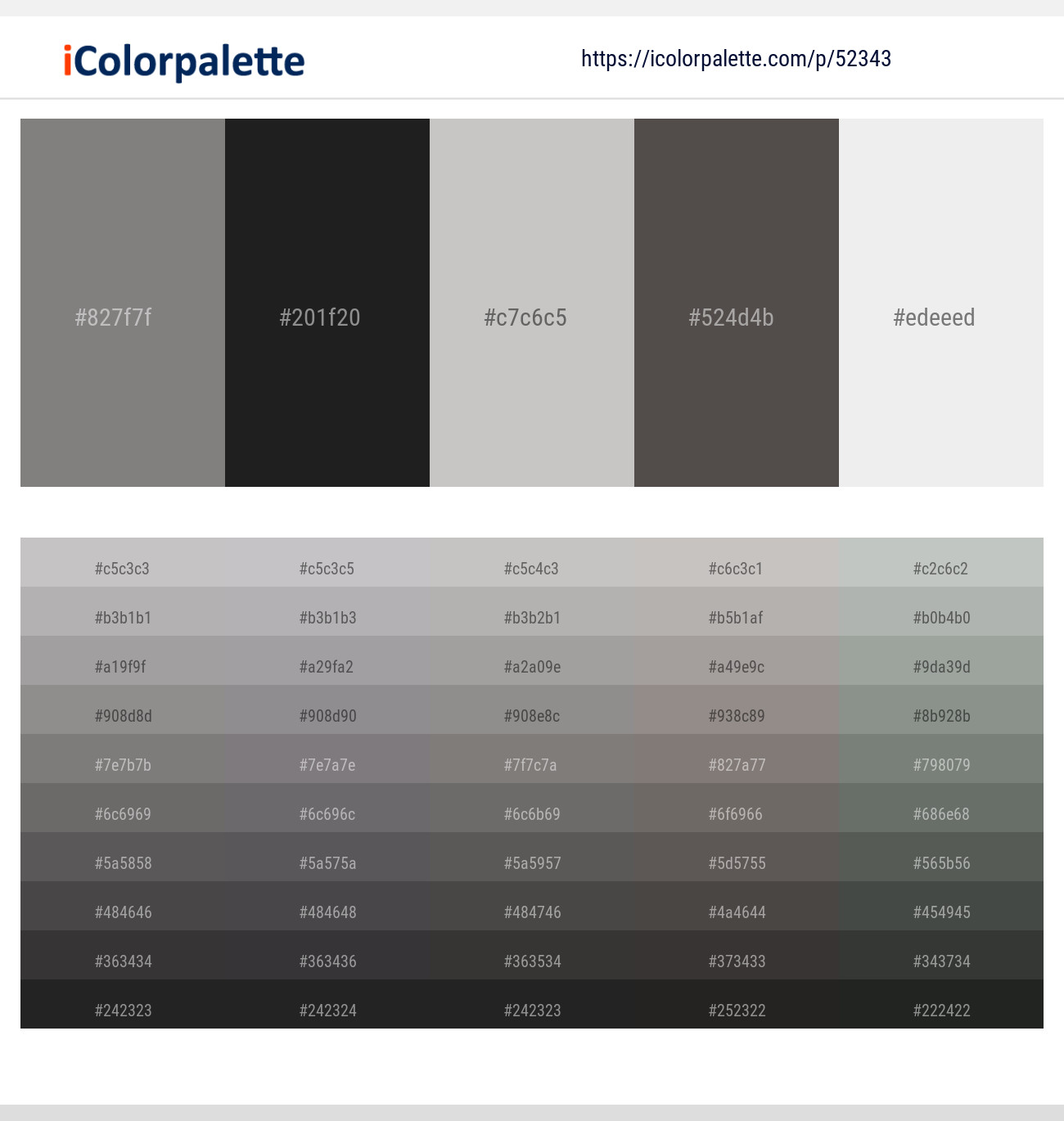 2 Latest Color Schemes with Gray And Thunder Color tone combinations ...