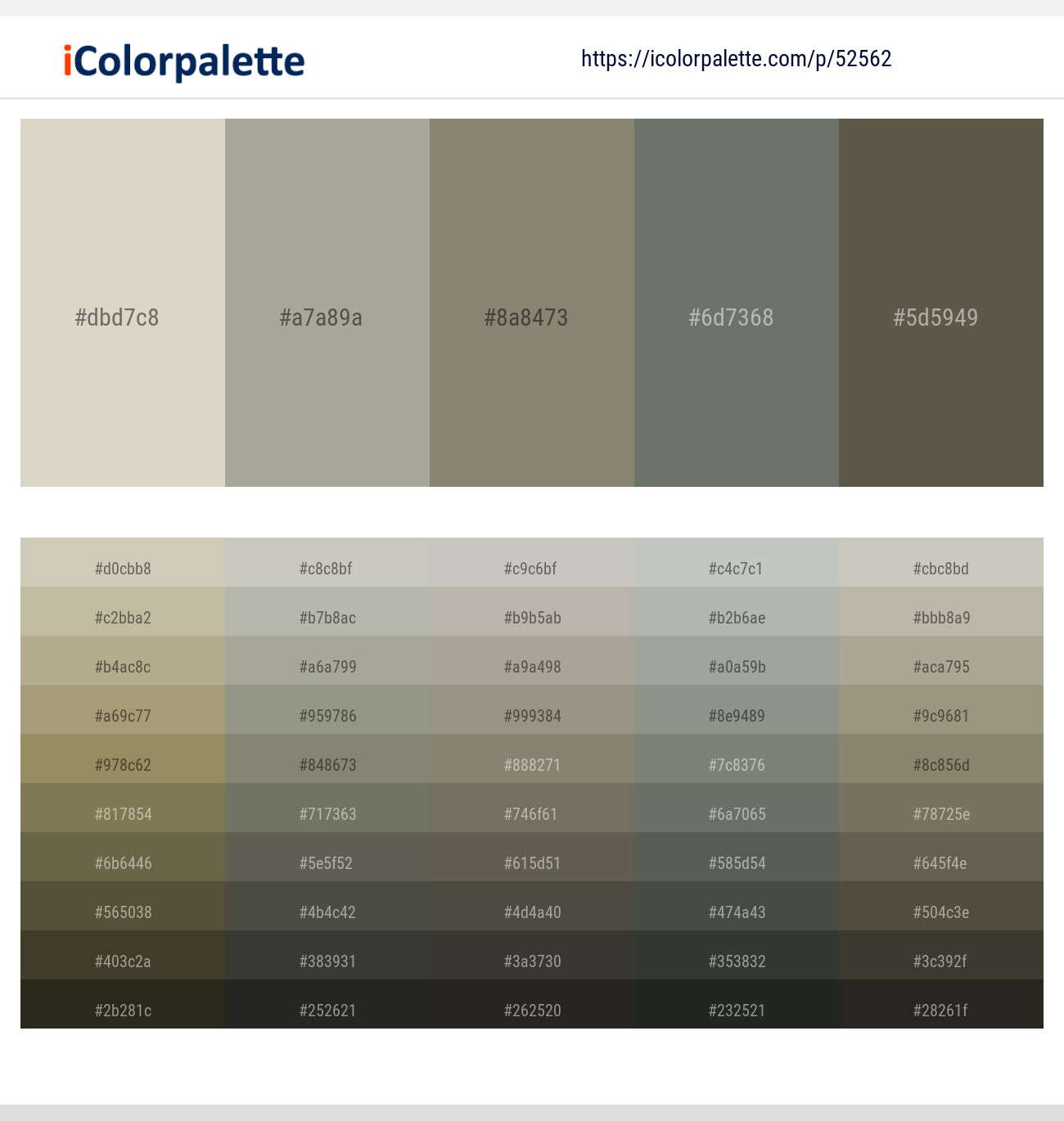 3 Latest Color Schemes with Moon Mist And Olive Haze Color tone ...