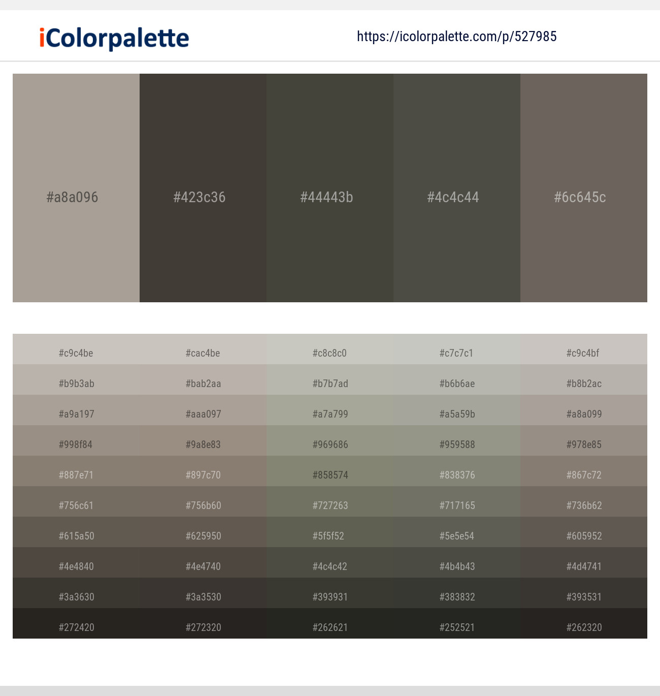 Bronco – Armadillo – Armadillo – Fuscous Gray – Flint Color scheme ...