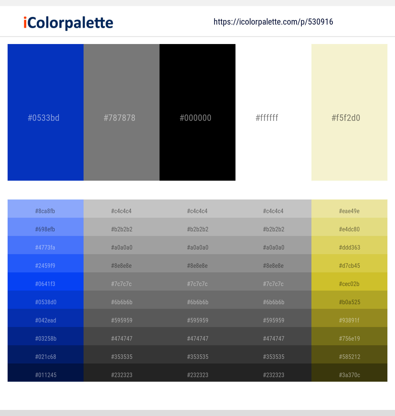 International Klein Blue – Boulder – Black – White – Coconut Cream ...