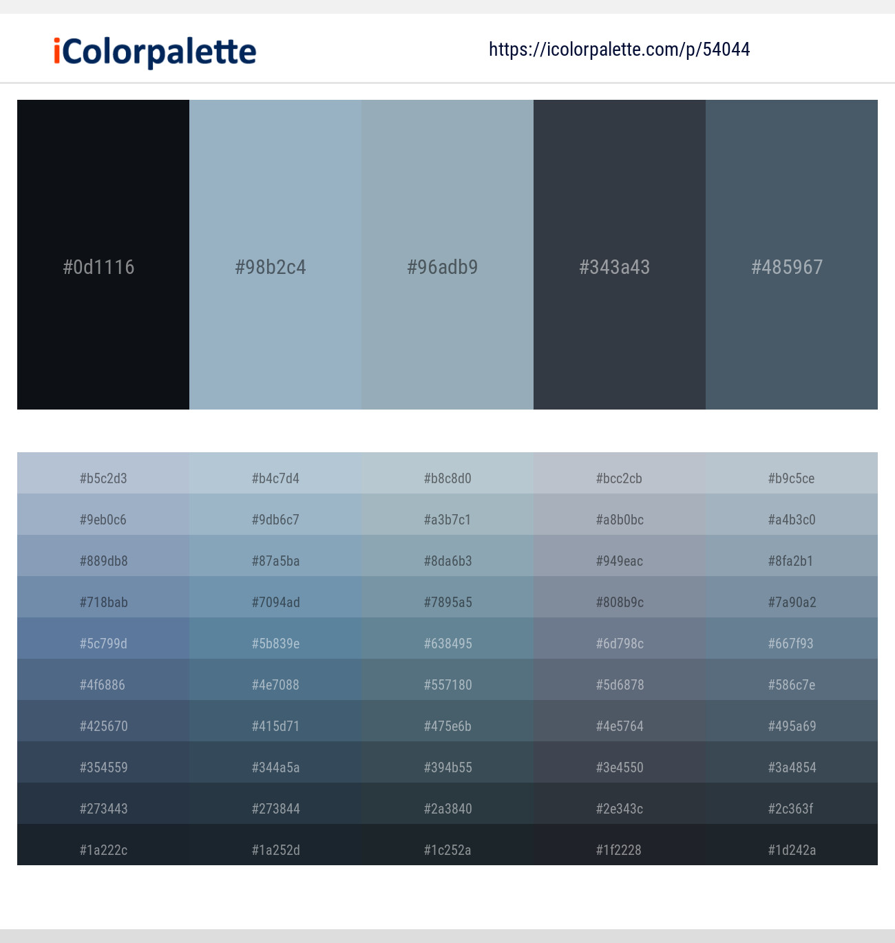 6 Latest Color Schemes with Gull Gray And Fiord Color tone combinations ...