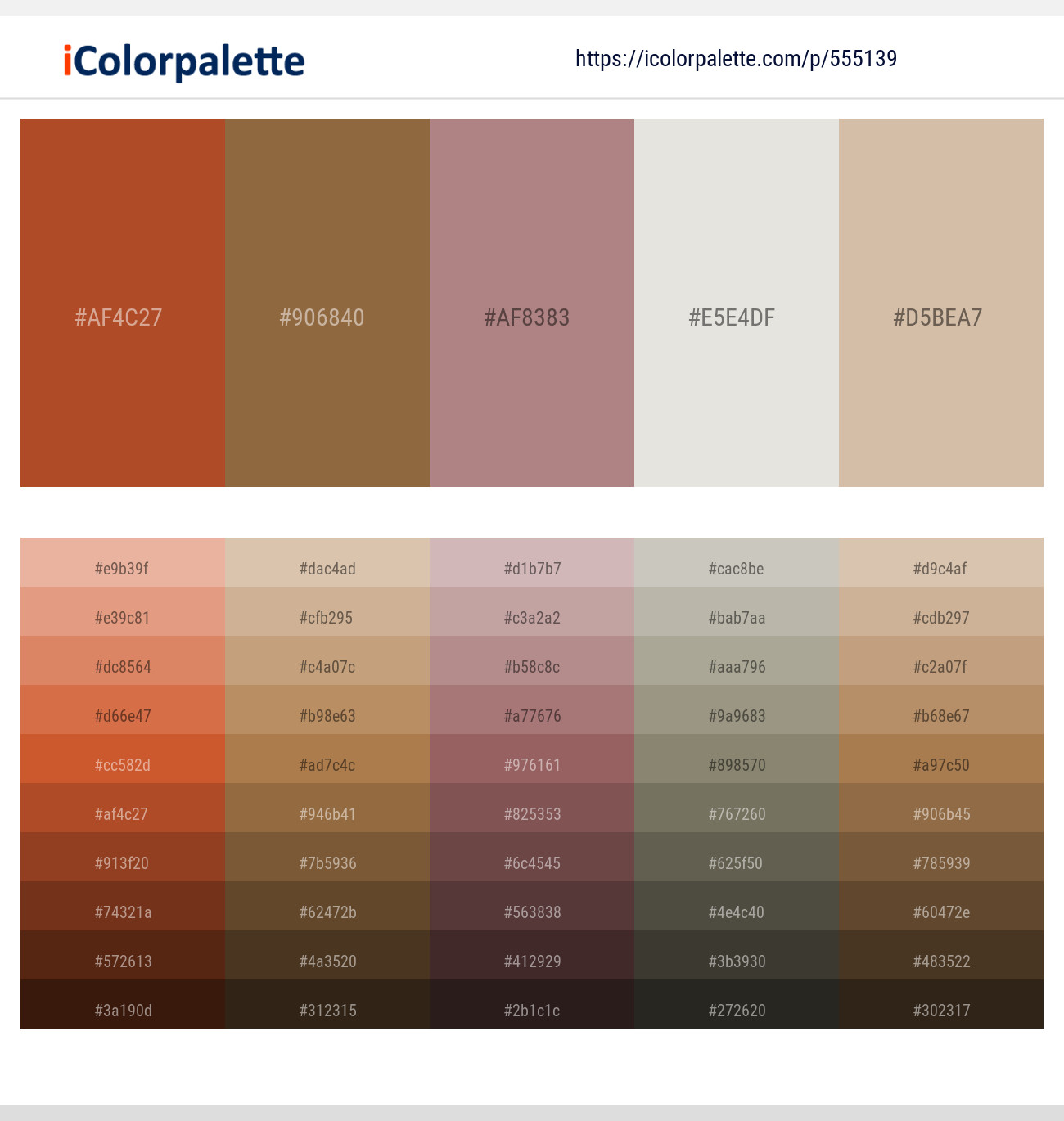 Paarl – Cape Palliser – Pharlap – Westar – Akaroa Color scheme ...