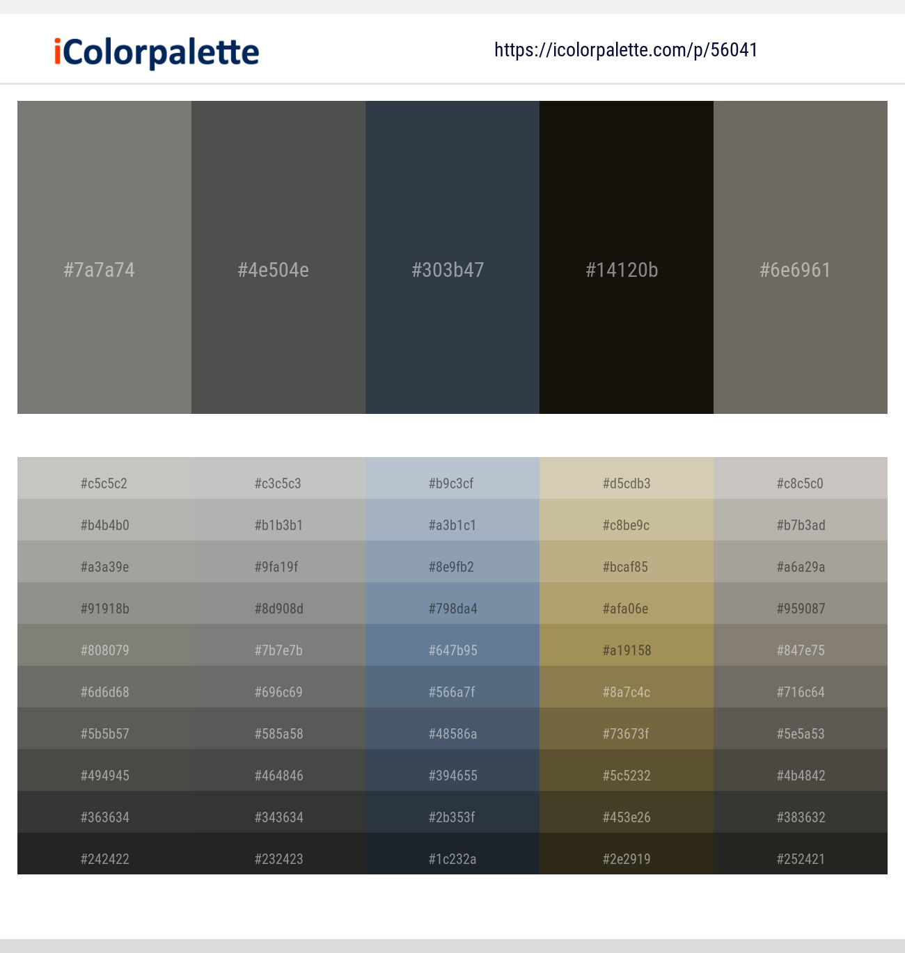 2 Latest Color Schemes with Friar Gray And Oxford Blue Color tone ...