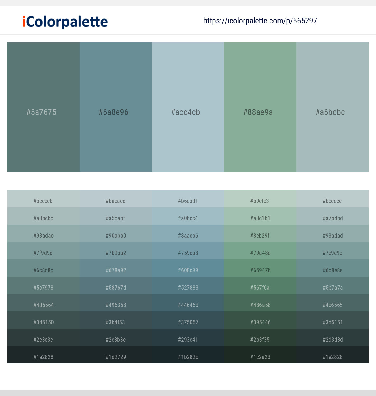 650+ Latest Color Schemes with Jungle Mist Color tone combinations ...
