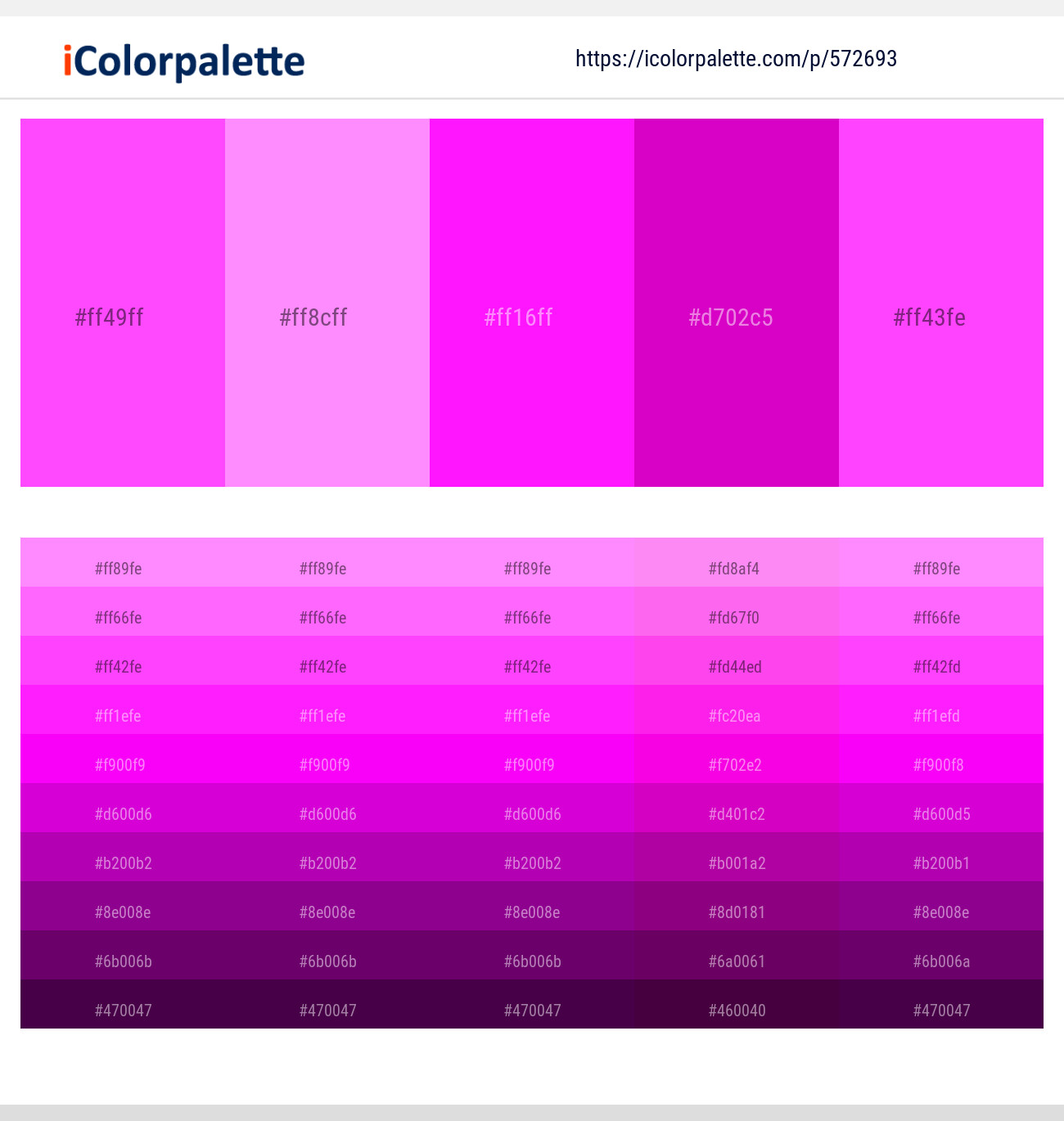 120+ Latest Color Schemes with Magenta / Fuchsia Color tone ...
