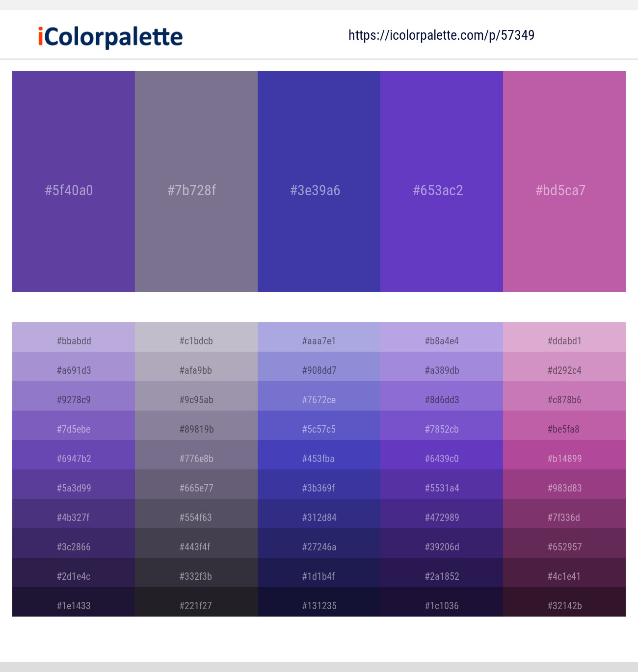 Royal Purple – Topaz – Gigas – Purple Heart – Fuchsia Pink Color scheme ...