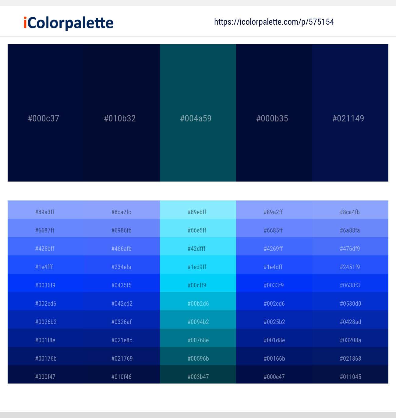 240+ Latest Color Schemes with Midnight Color tone combinations | 2024 ...