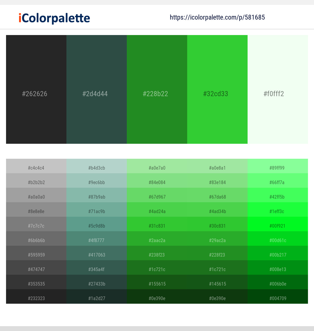 2260+ Latest Color Schemes with Green Color tone combinations | 2024 ...