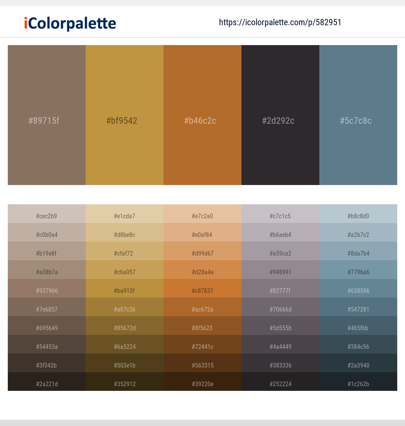 1710+ Latest Color Schemes with Copper Color tone combinations | 2024 ...