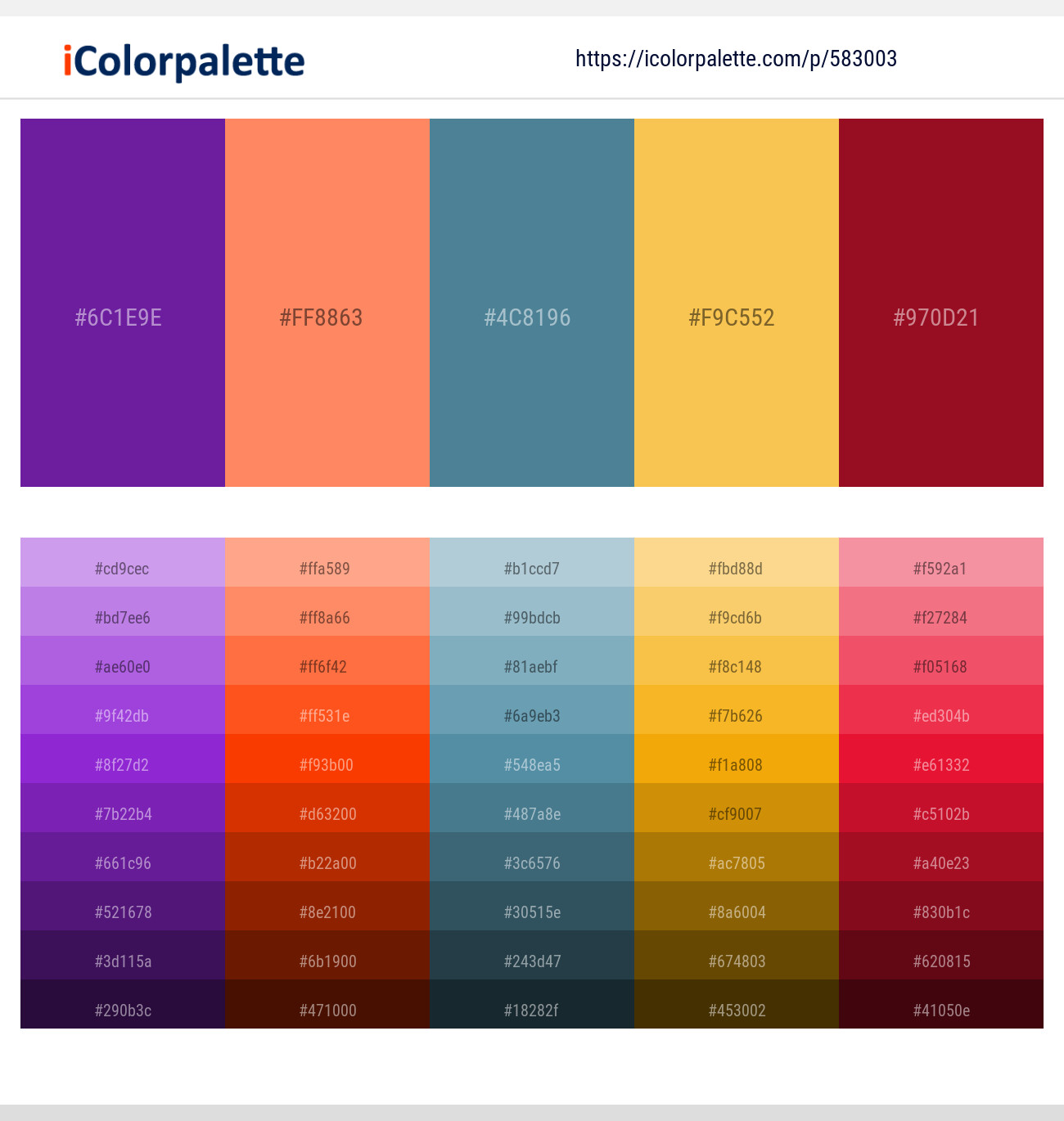 Seance – Salmon – Wedgewood – Saffron Mango – Monarch Color scheme ...