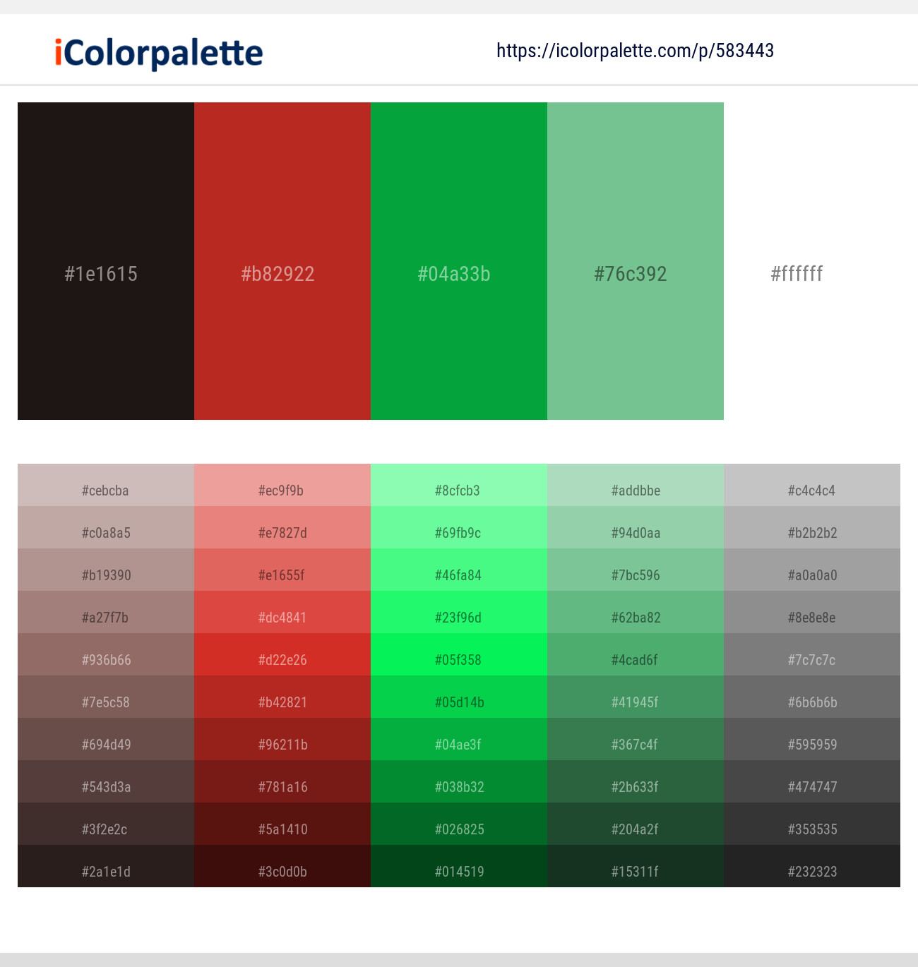 741+ Tall Poppy Color Palettes & Gradient Ideas | iColorPalette