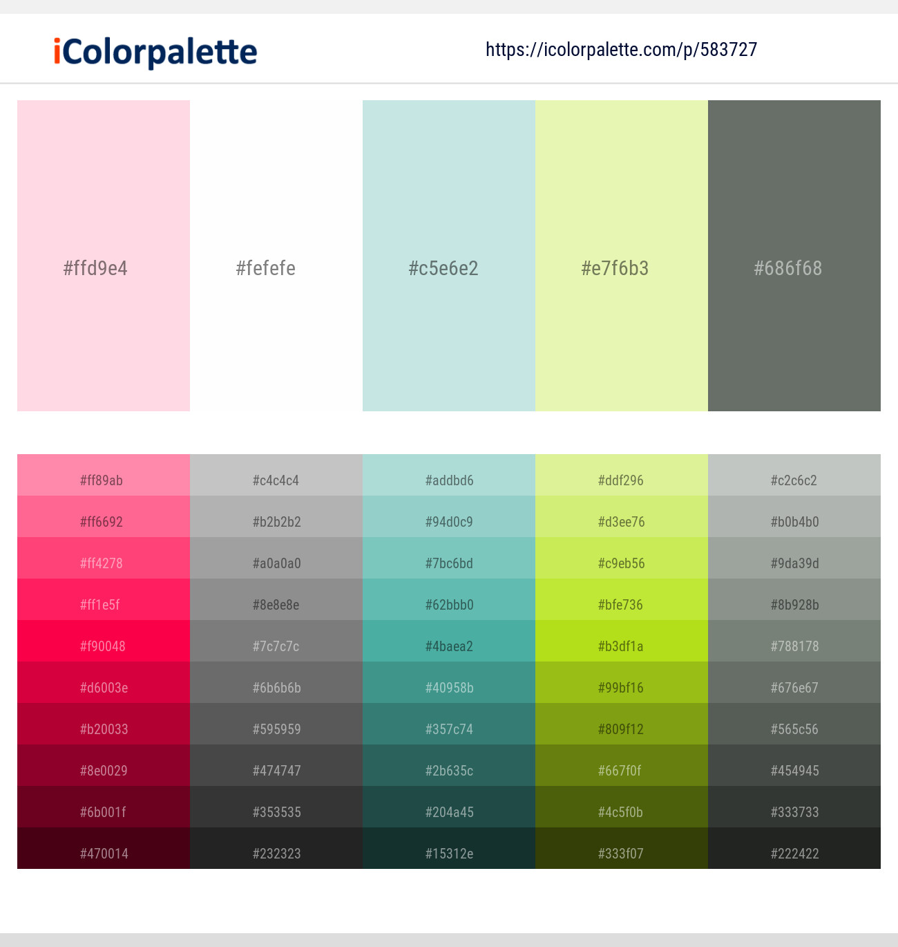 167+ Pastel Pink Color Palettes & Gradient Ideas | iColorPalette