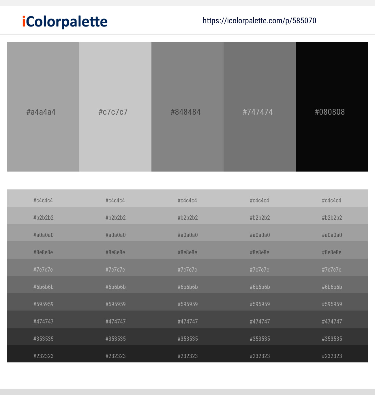 1517+ Silver And Gray Color Palettes & Gradient Ideas | iColorPalette
