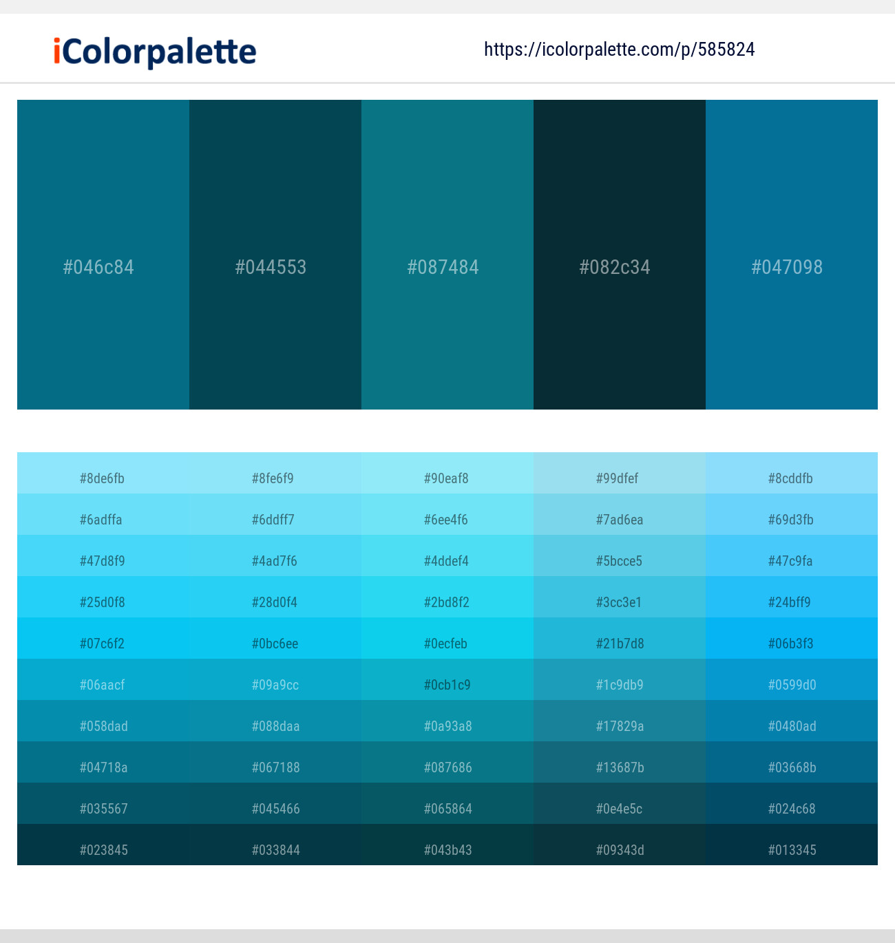 Blue Lagoon – Teal Blue – Atoll – Tiber – Bahama Blue Color scheme ...