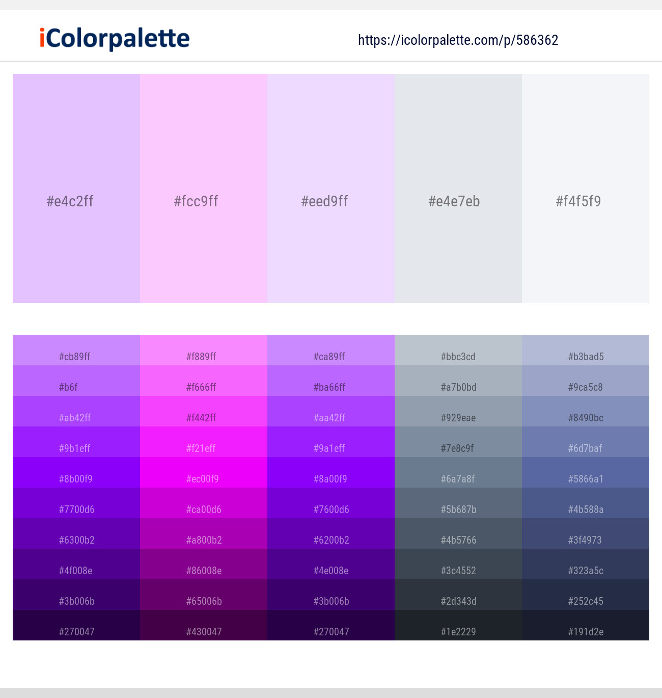 315+ Mauve Color Palettes & Gradient Ideas | iColorPalette