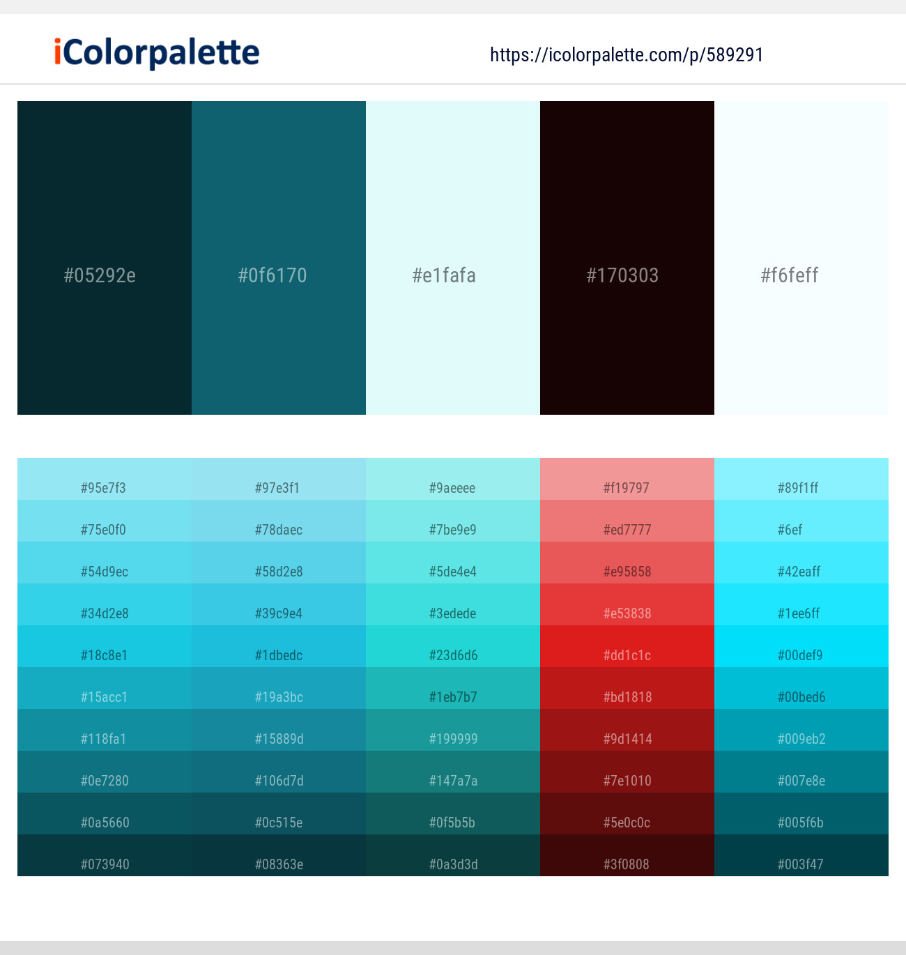 14+ Teal And Azure Color Palettes & Gradient Ideas | iColorPalette