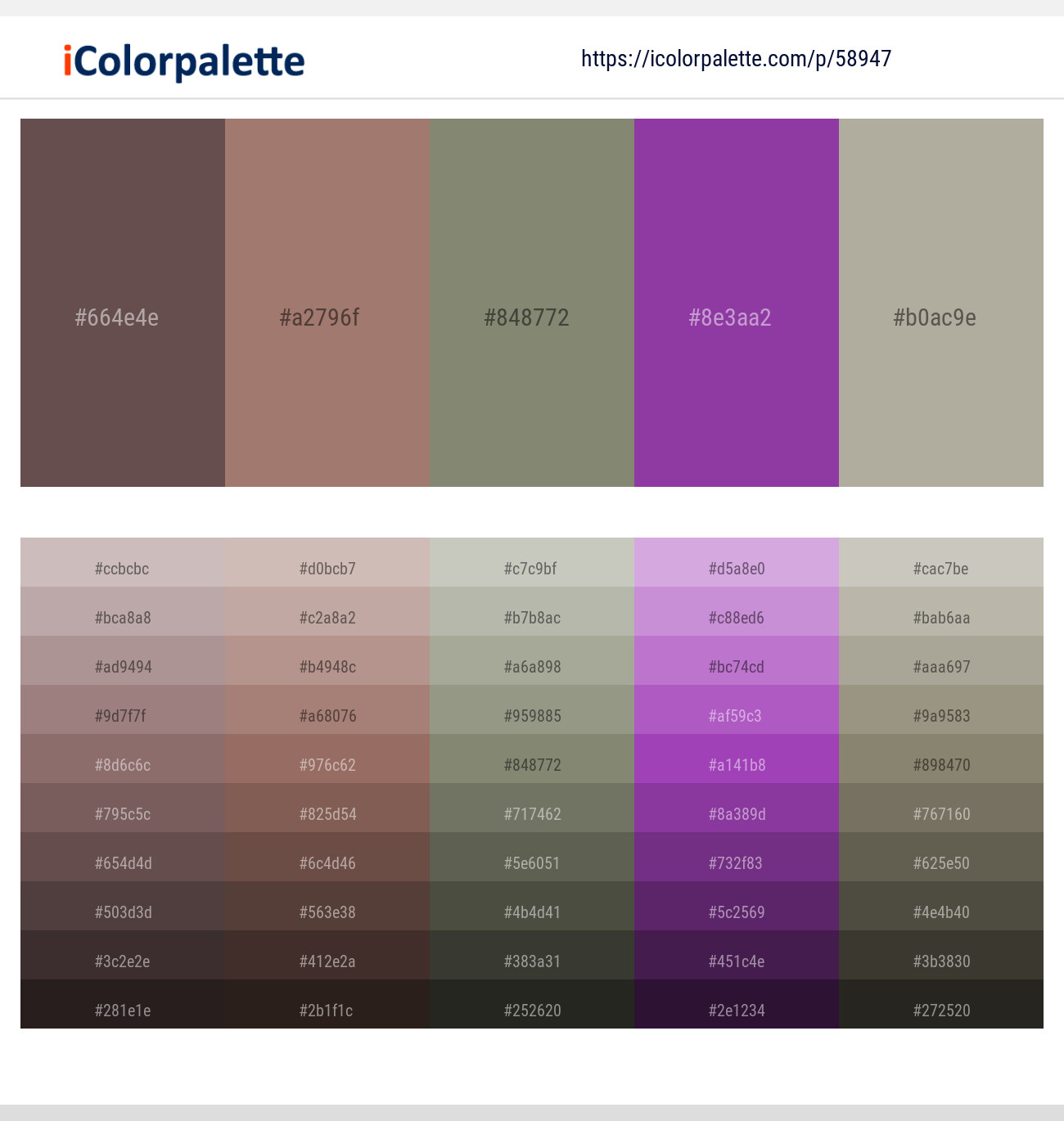 9 Latest Color Schemes with Dark Orchid And Dark Gray Color tone ...