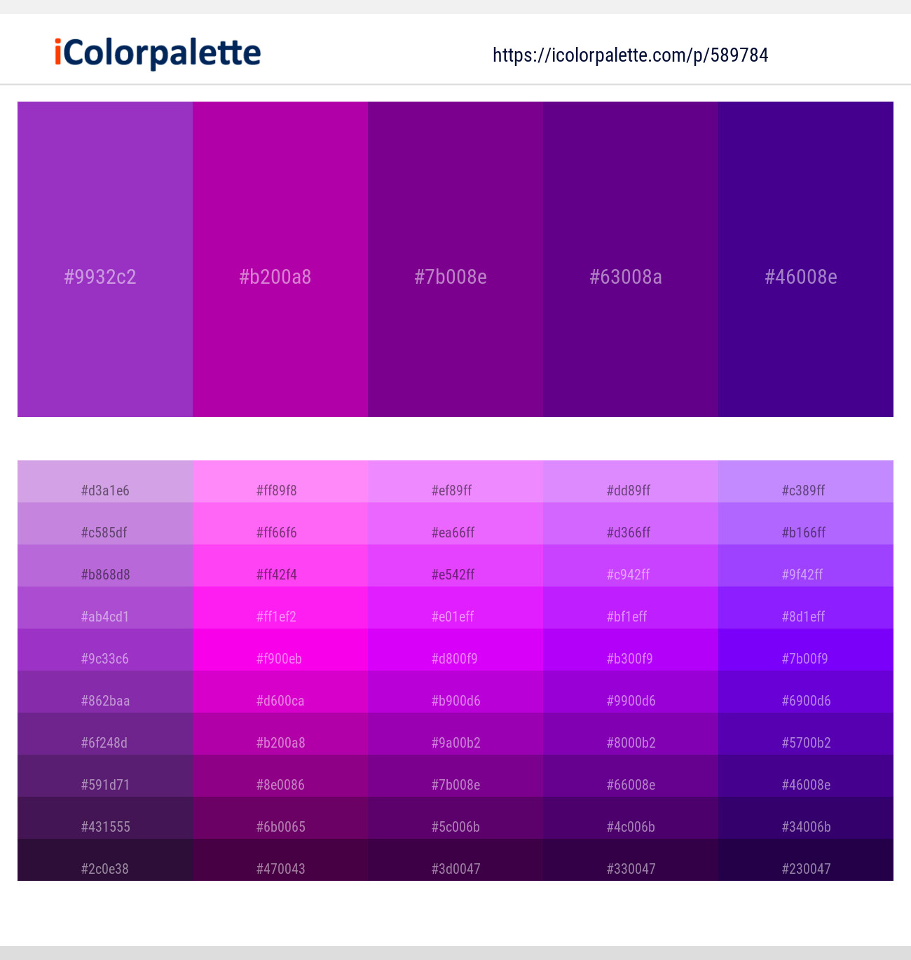 Indigo Color Wheel Electric Indigo Color Palettes Colorxs.com