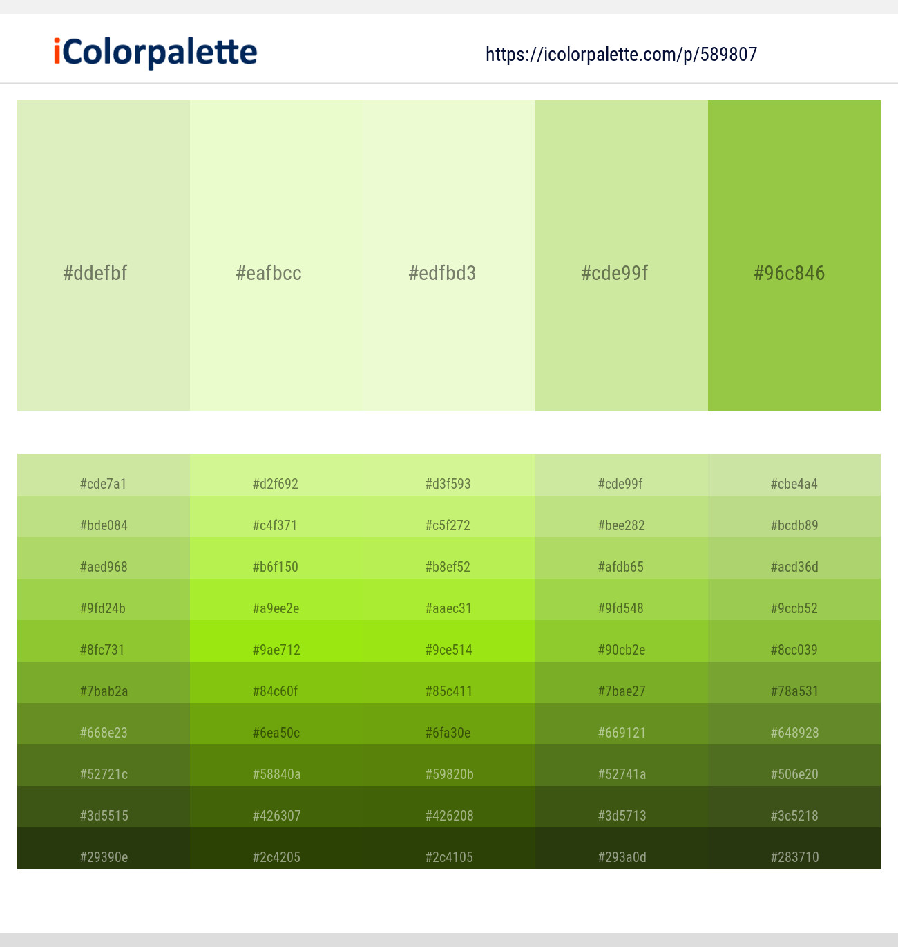 357+ Caper Color Palettes & Gradient Ideas | iColorPalette