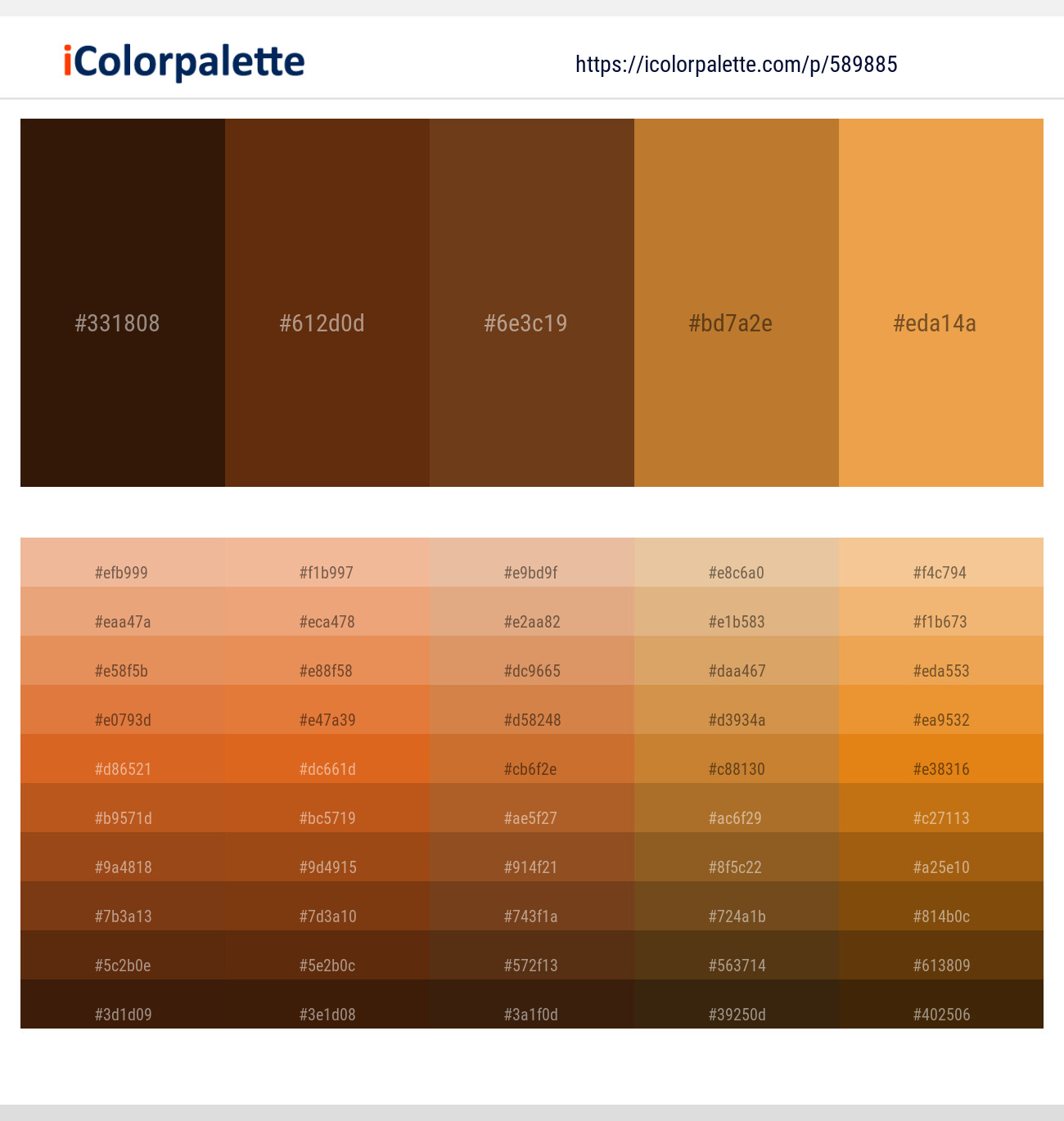 Clinker – Cioccolato – Walnut – Copper – Tulip Tree Color scheme ...