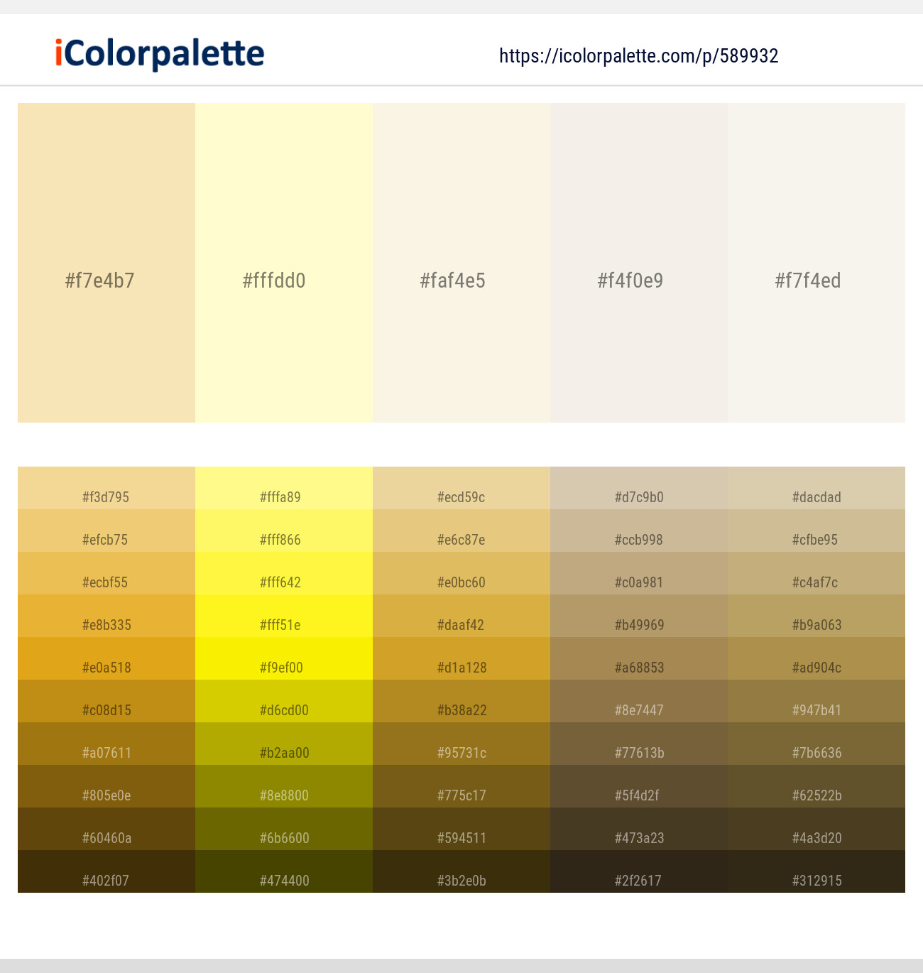 6 Latest Color Schemes with Lemon Chiffon And Linen Color tone ...