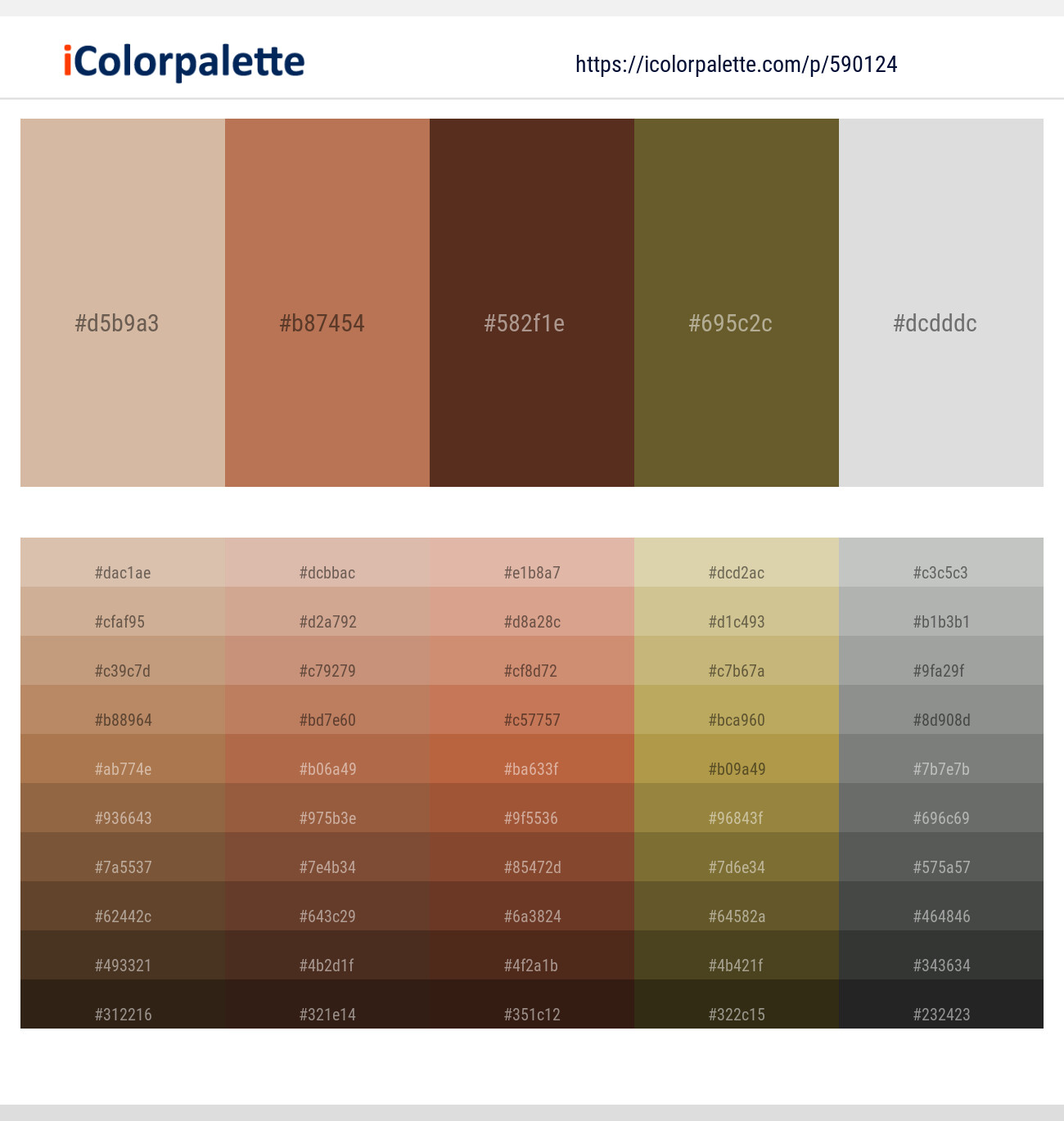1664+ Metallic Bronze Color Palettes & Gradient Ideas | iColorPalette
