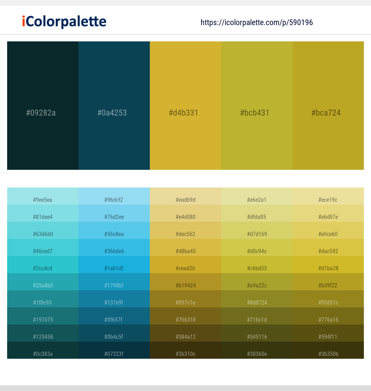 Firefly – Tarawera – Old Gold – Earls Green – Hokey Pokey Color scheme ...