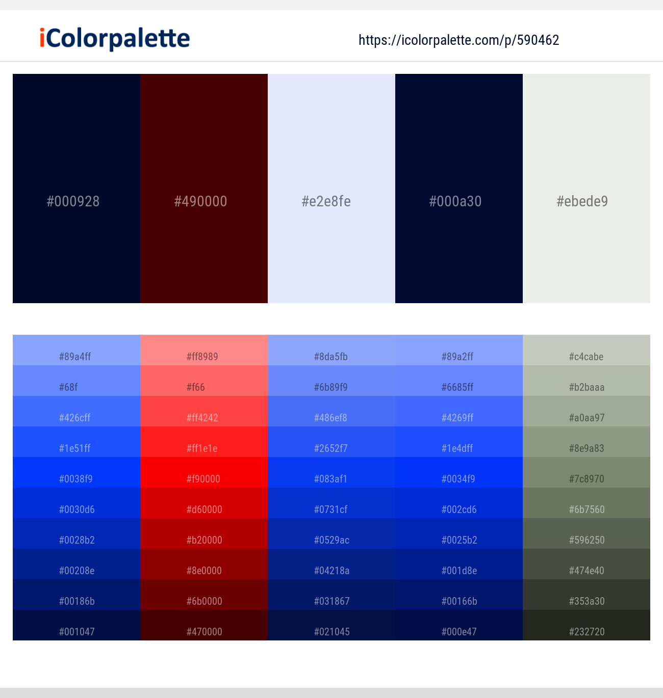 Blue And Burgundy Color Palette