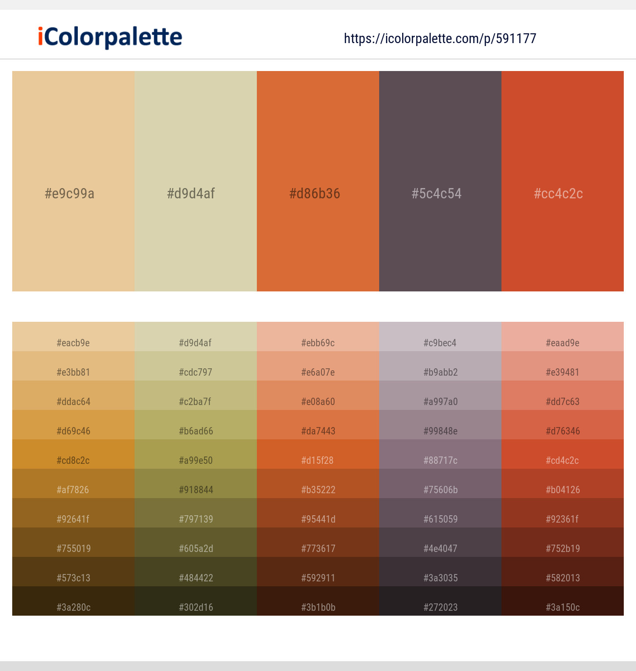 771+ Putty Color Palettes & Gradient Ideas | iColorPalette