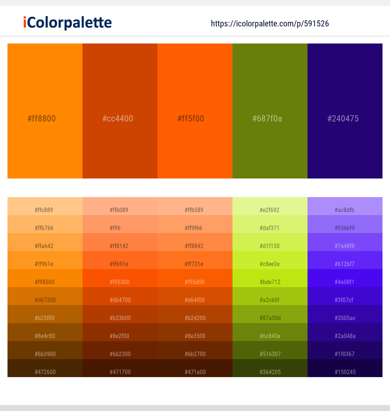 Pizazz – Grenadier – Blaze Orange – Yukon Gold – Paris M Color scheme ...