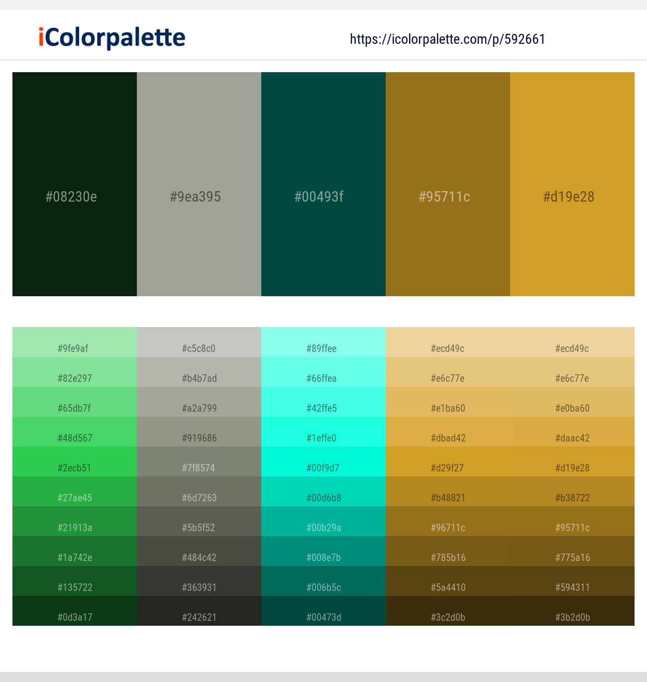 55+ Aqua Deep Color Palettes & Gradient Ideas | iColorPalette