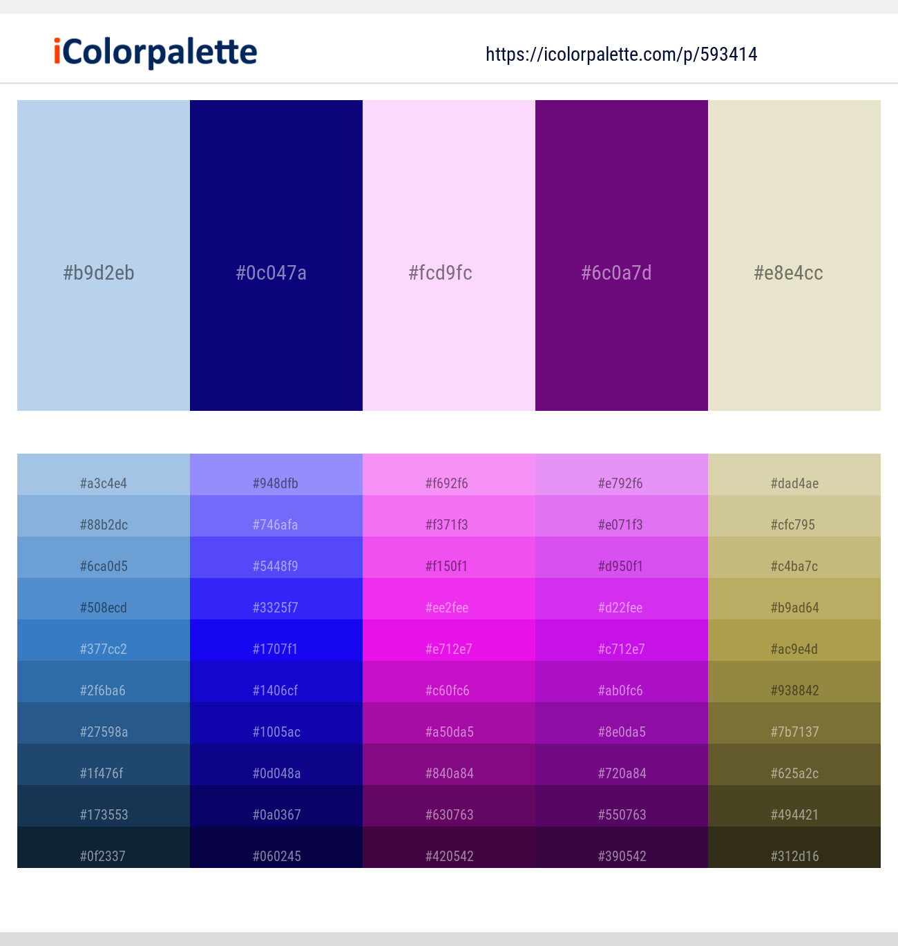 5 Latest Color Schemes with Light Blue And Indigo Color tone ...