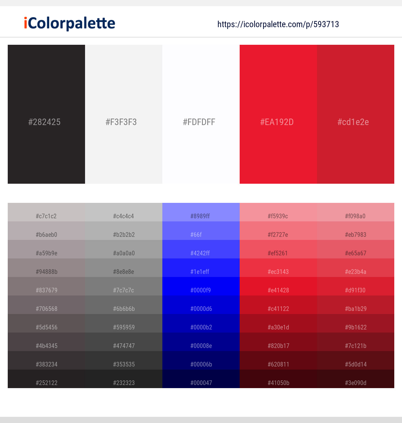 8 Latest Color Schemes with White Smoke And Ghost White Color tone ...