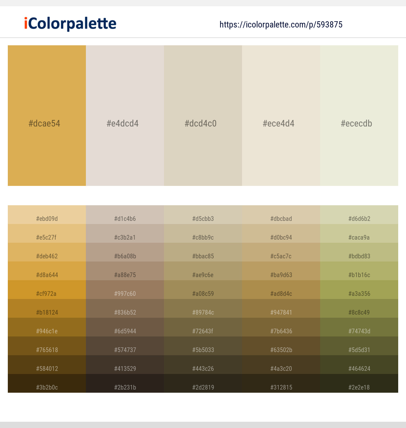 Anzac – Pearl Bush – Tana – White Rock – White Rock Color scheme ...