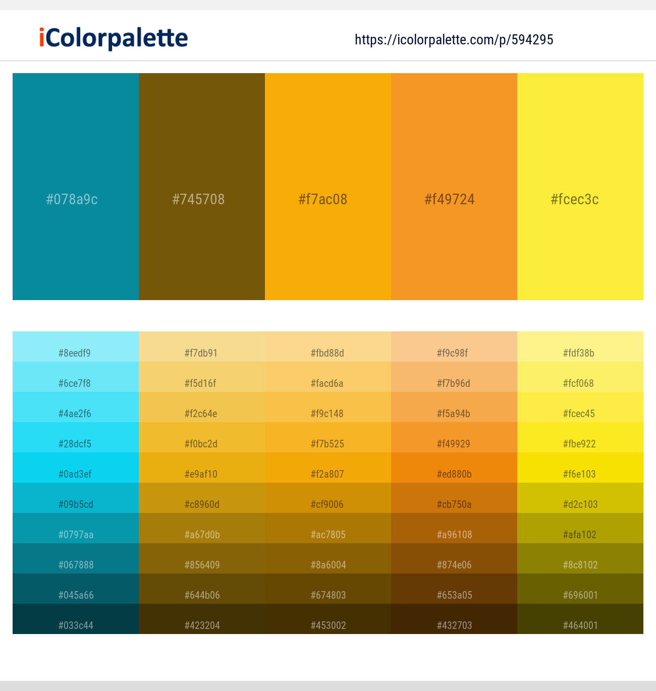 Blue Chill – Antique Bronze – Yellow Sea – Carrot Orange – Golden Fizz ...
