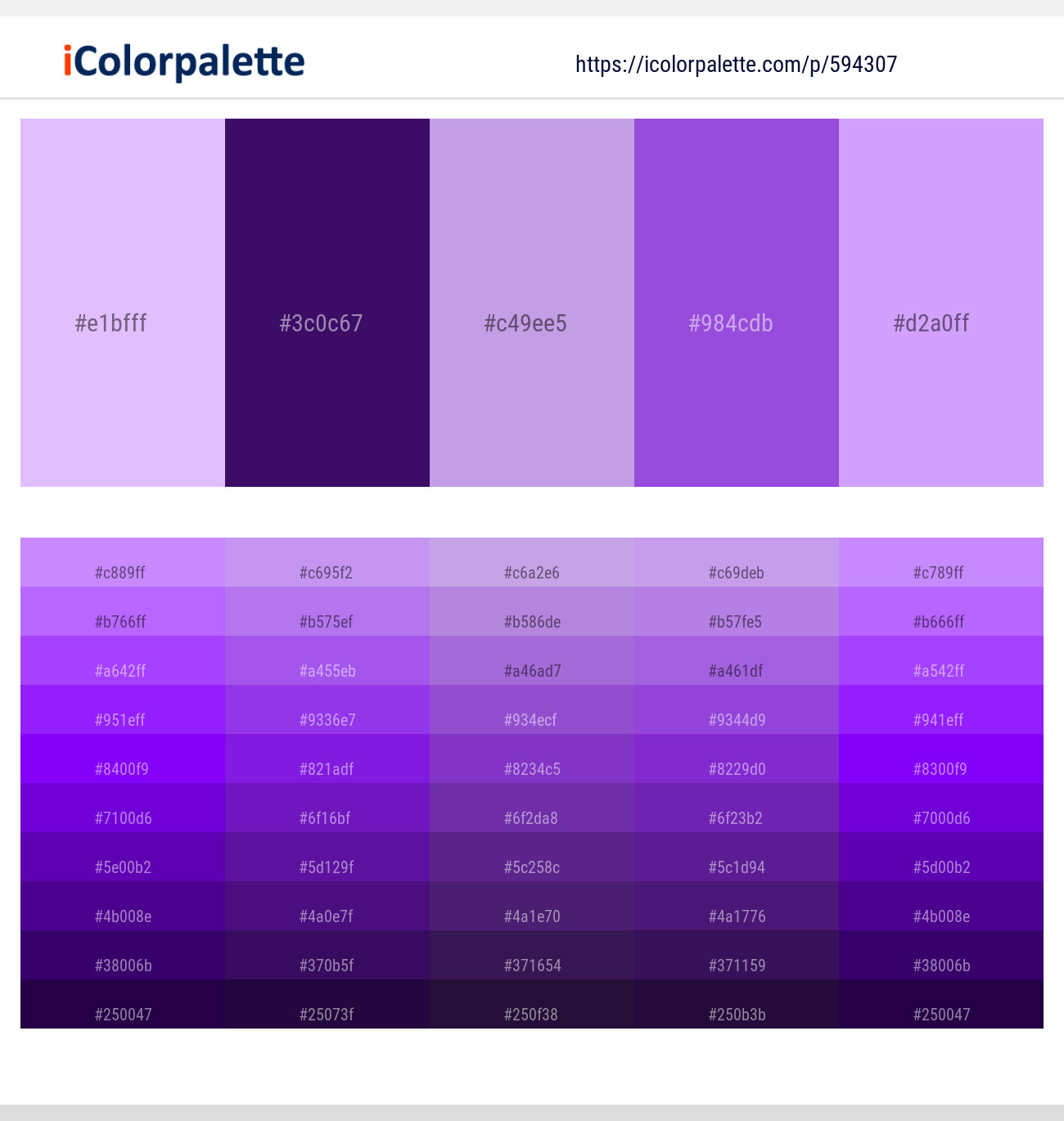 315+ Mauve Color Palettes & Gradient Ideas | iColorPalette