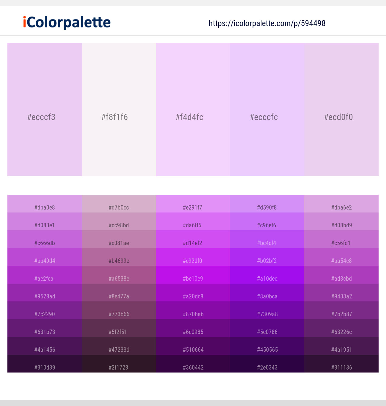 315+ Mauve Color Palettes & Gradient Ideas | iColorPalette