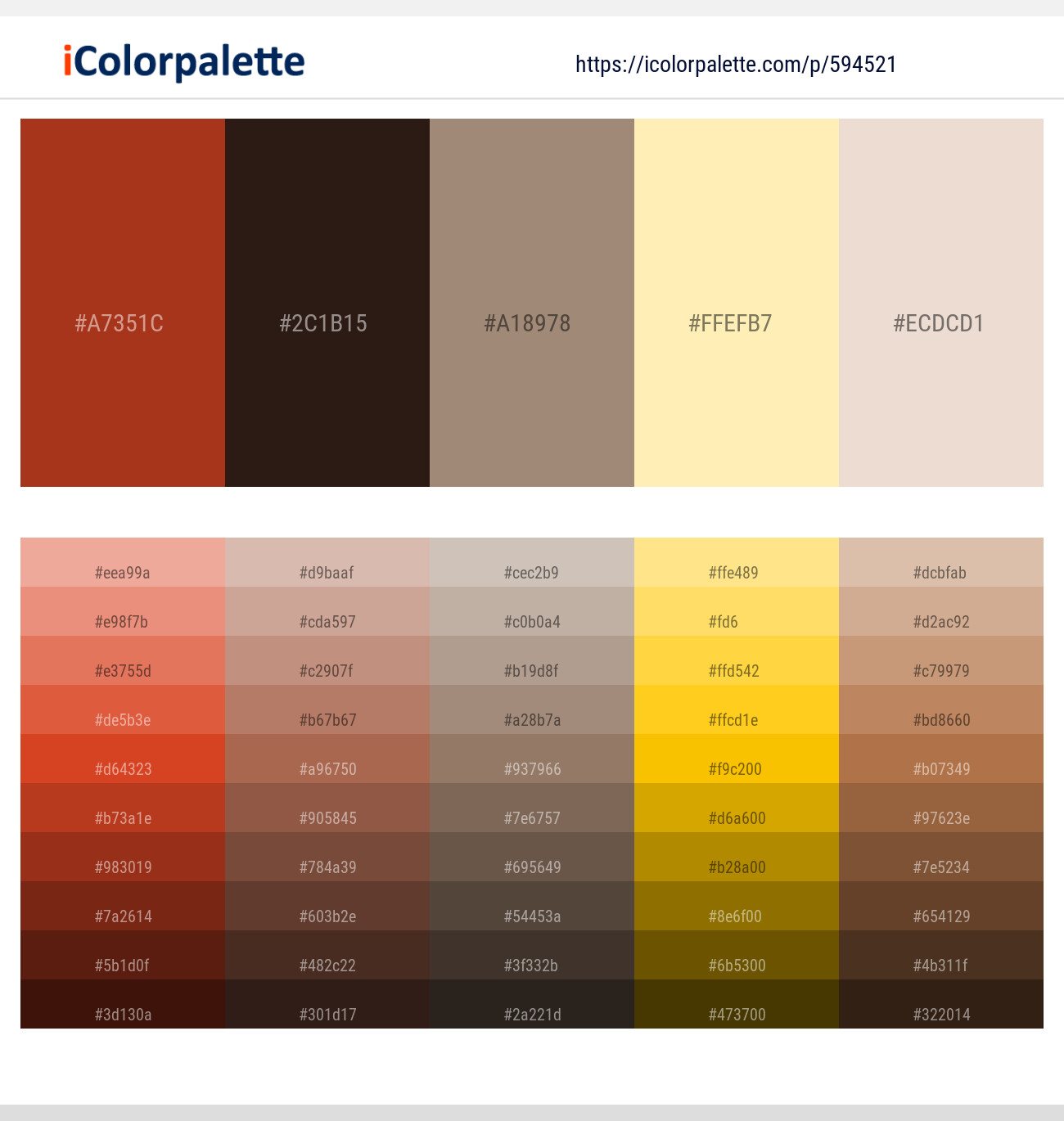 402+ Cognac Color Palettes & Gradient Ideas | iColorPalette