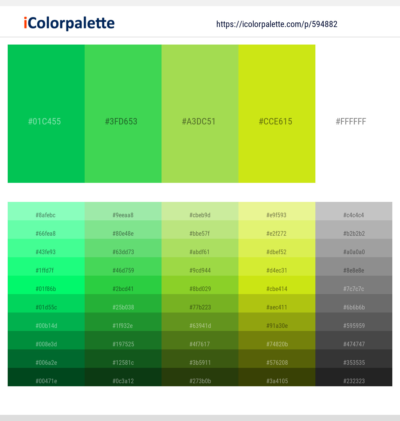 Malachite – Emerald – Conifer – Las Palmas – White Color scheme ...