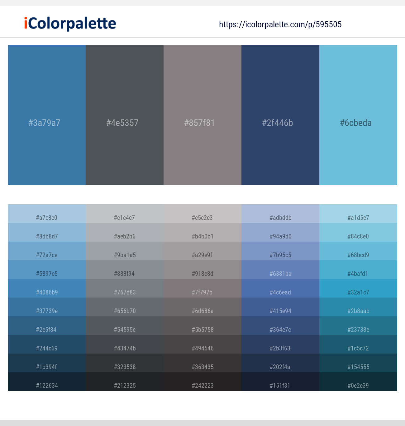 431+ Steel Blue And Gray Color Palettes & Gradient Ideas | iColorPalette