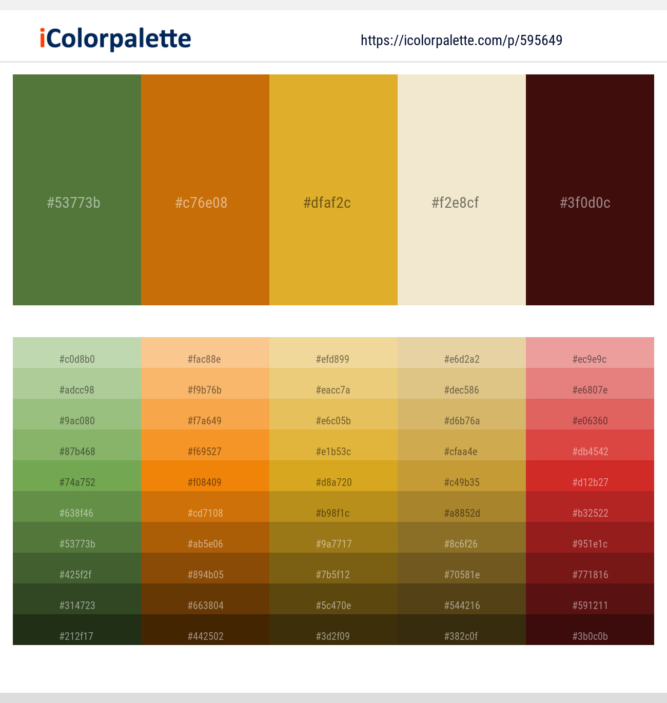 Cardinal Color Chart