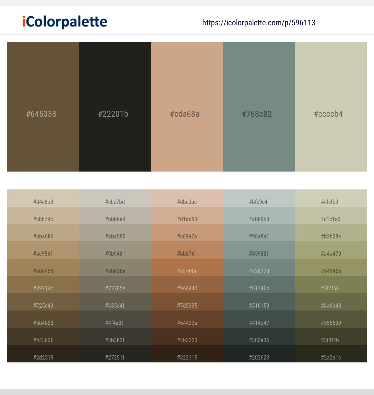 Shingle Fawn – Zeus – Tan – Blue Smoke – Foggy Gray Color scheme ...